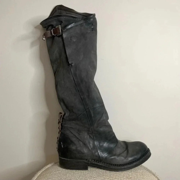 A.S.98 | Shoes | As98 Tall Moto Steampunk Leather Boots 37 | Poshmark